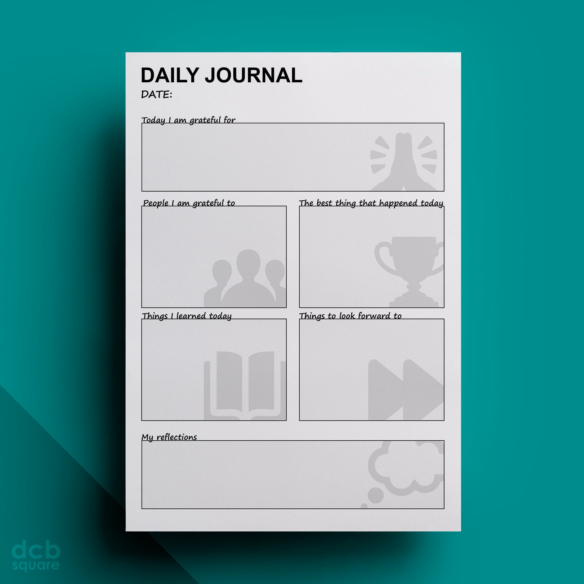 Daily Journal Editable Printable - Etsy