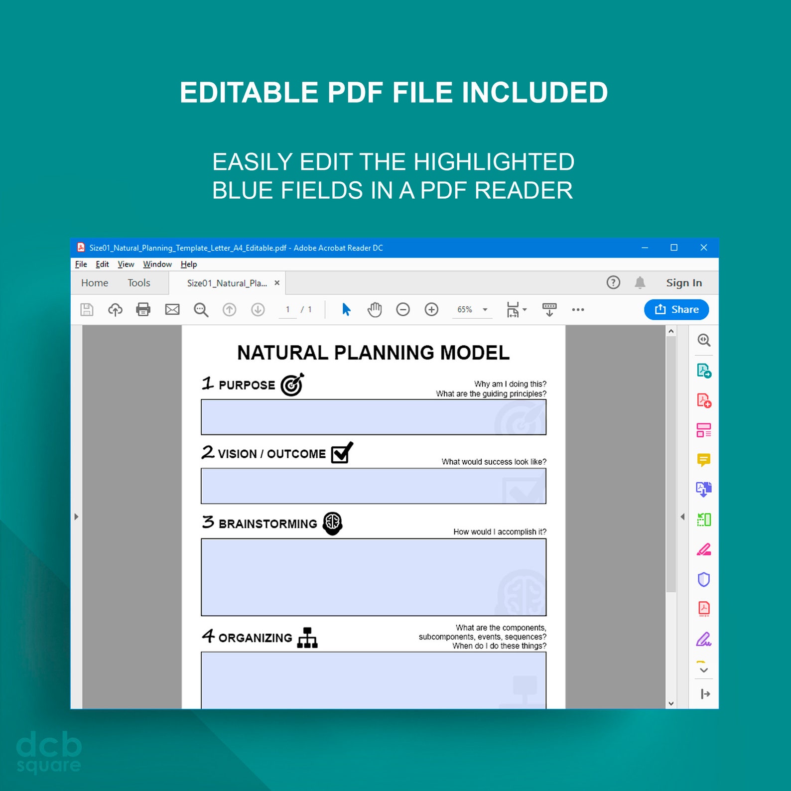 Natural Planning Model Editable Printable Getting Things Done GTD - Etsy