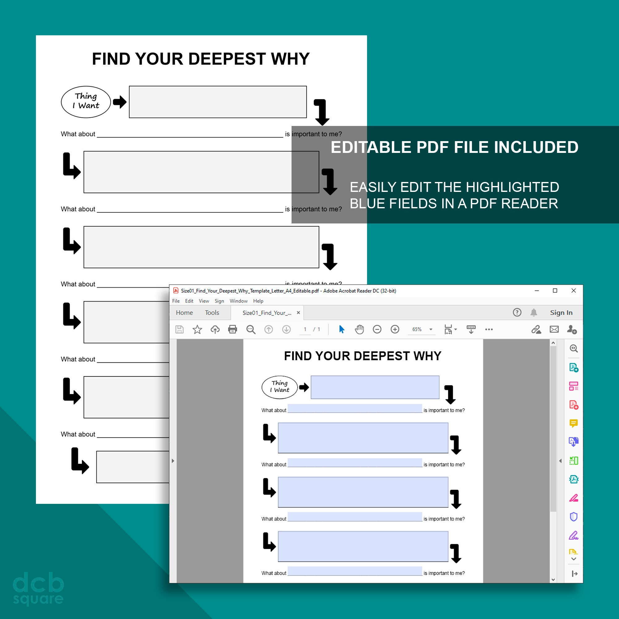 5 in 1 Personal Development Set Editable Printable - Etsy