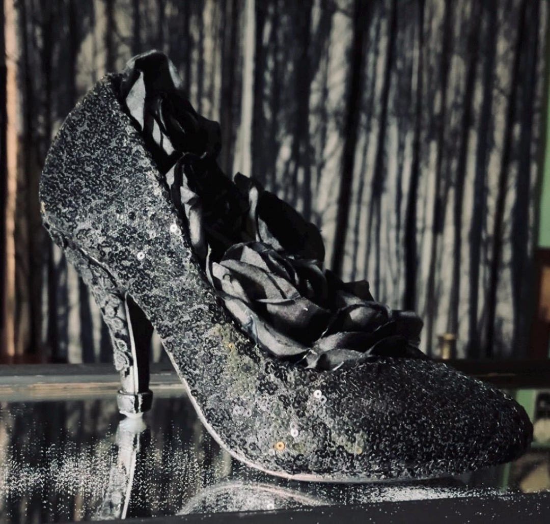 Gothic Version of the Ruby Red Slippers - Decorated by Hand - Etsy