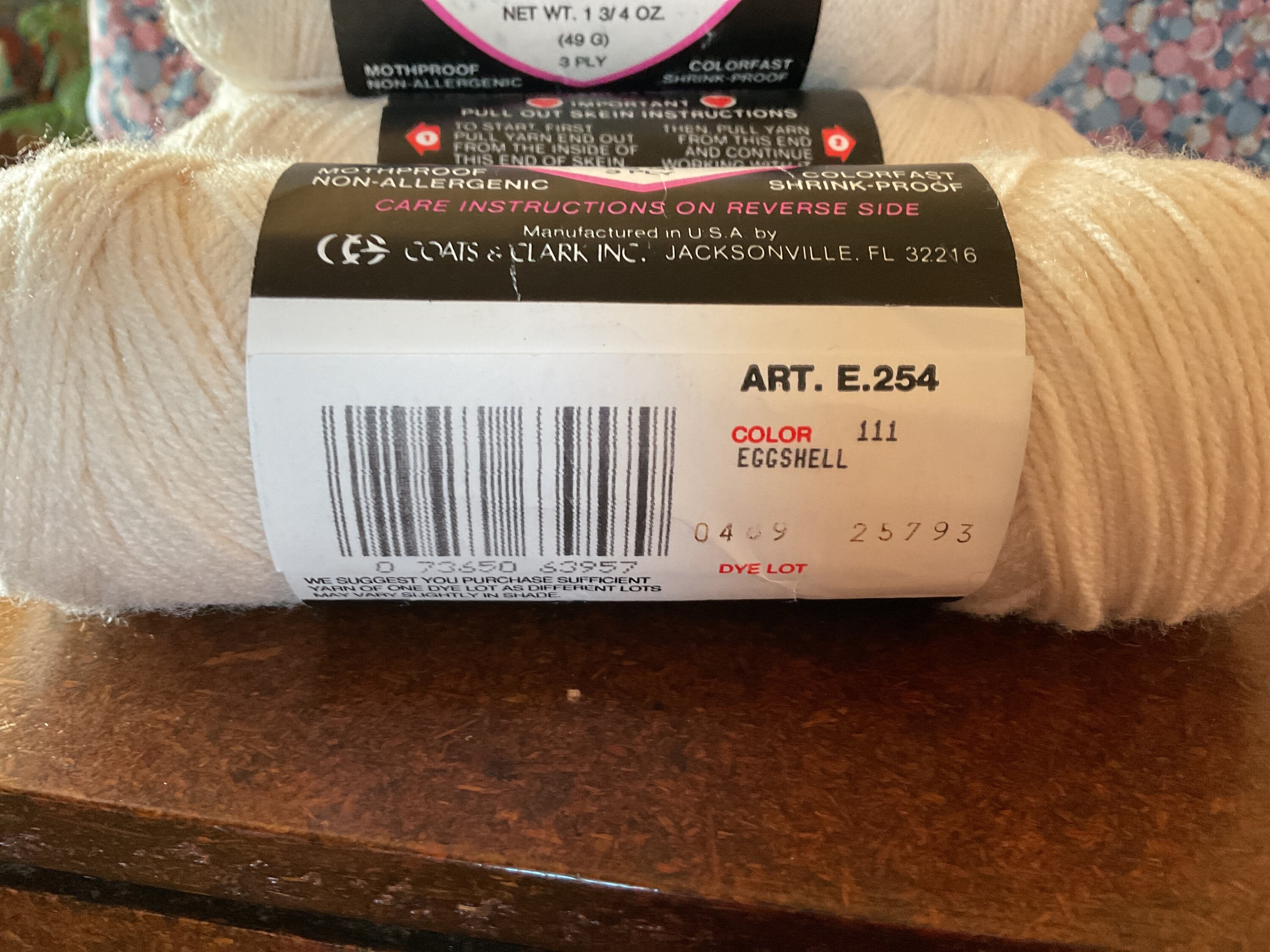 Red Heart Baby Yarn 7 Skeins in Eggshell Color 1 3/ 4 Oz Each - Etsy