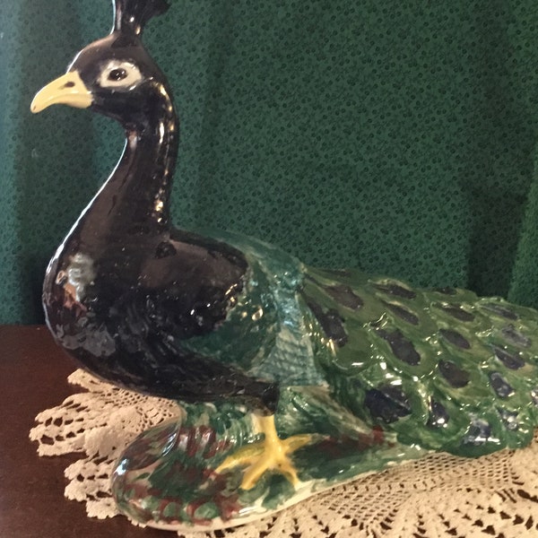 Ceramic Peacock - Etsy