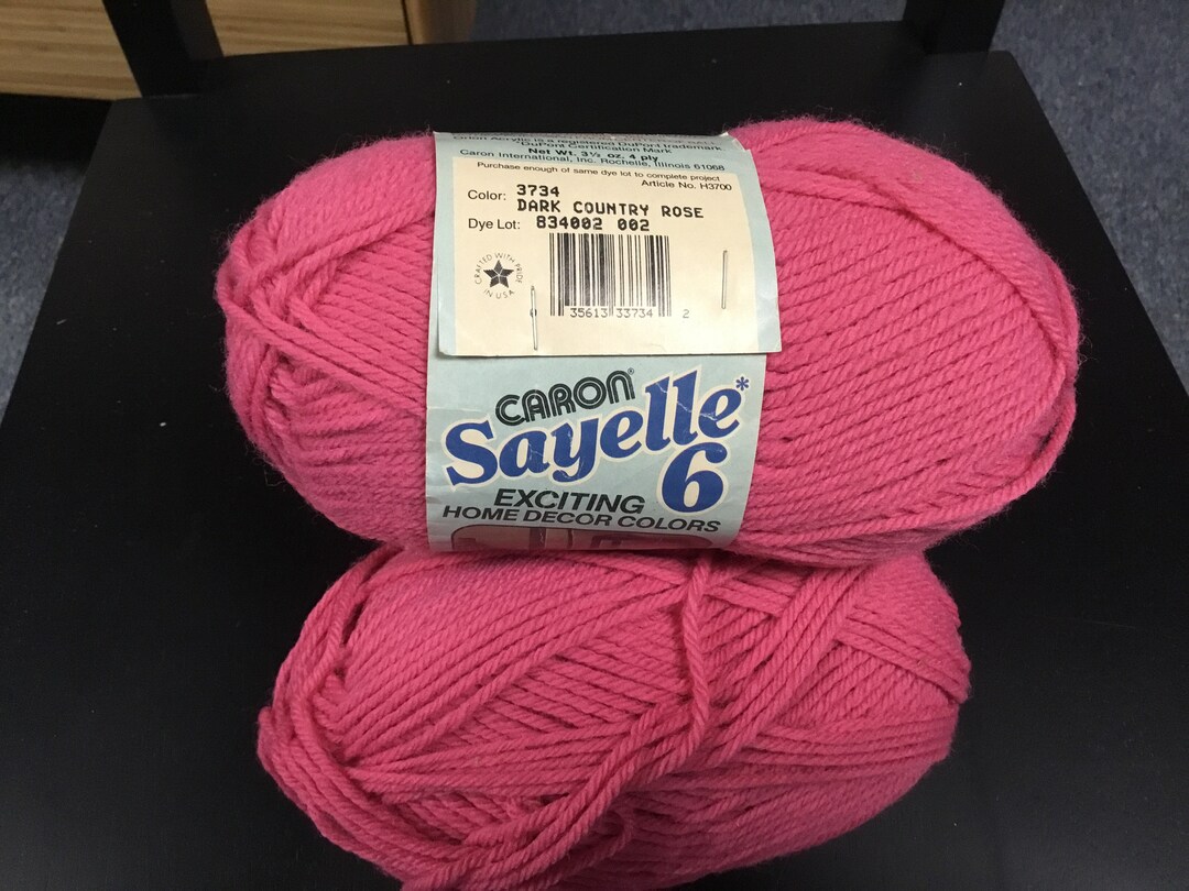 3 Skeins of Caron Sayelle Yarn. Dark Country Rose - Etsy