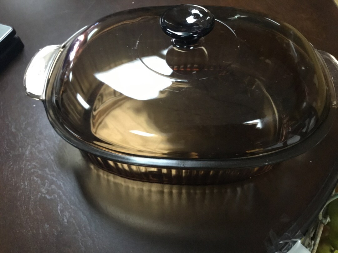 4 Quart Vision Ware Roaster in Amber - Etsy