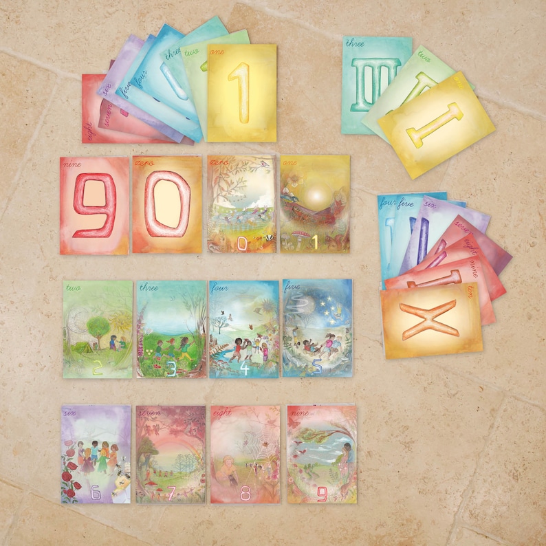 FRENCH Wild Number Cards Set_french VERSION- for Waldorf School and ...