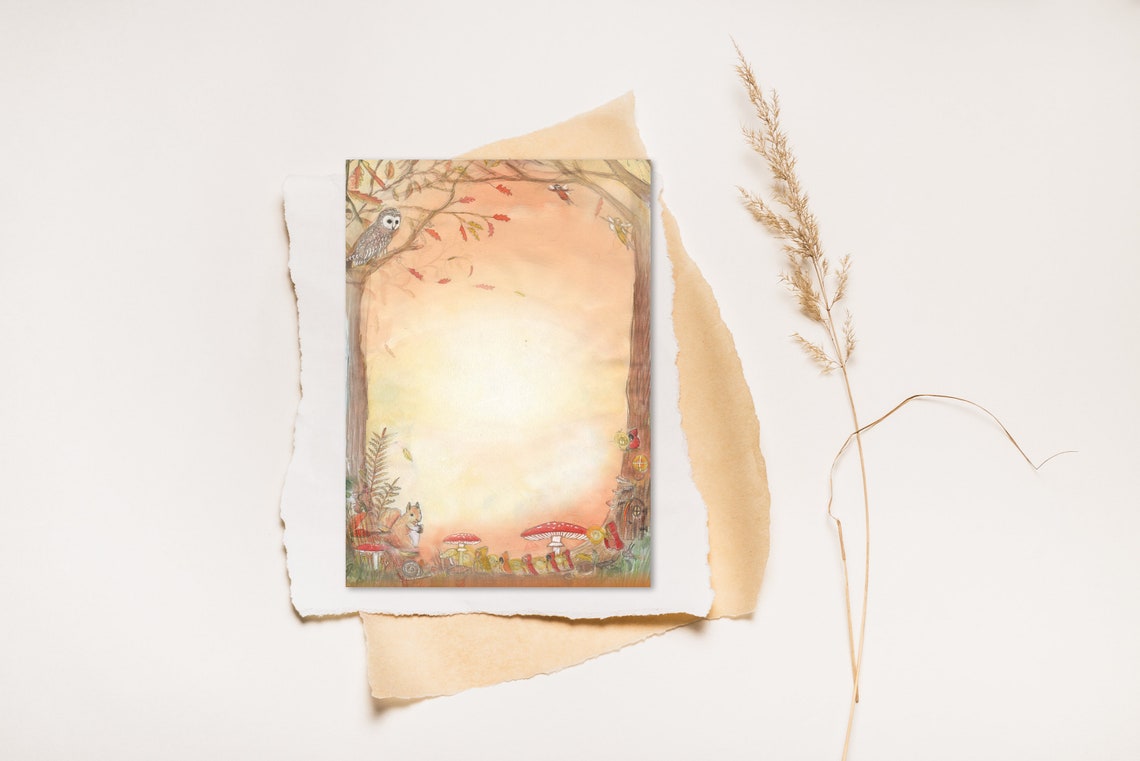 Wild Autumn Note Paper Sets. Perfect for Writting Letters and Sharing ...