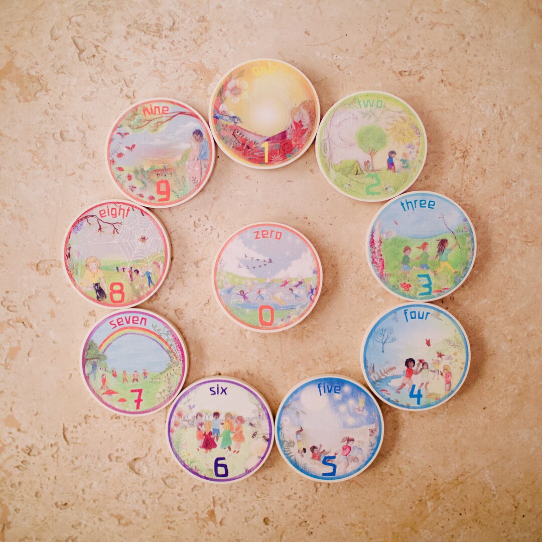 Wild Number Set 0-9 Wooden Numbers - for Waldorf Family, School and ...