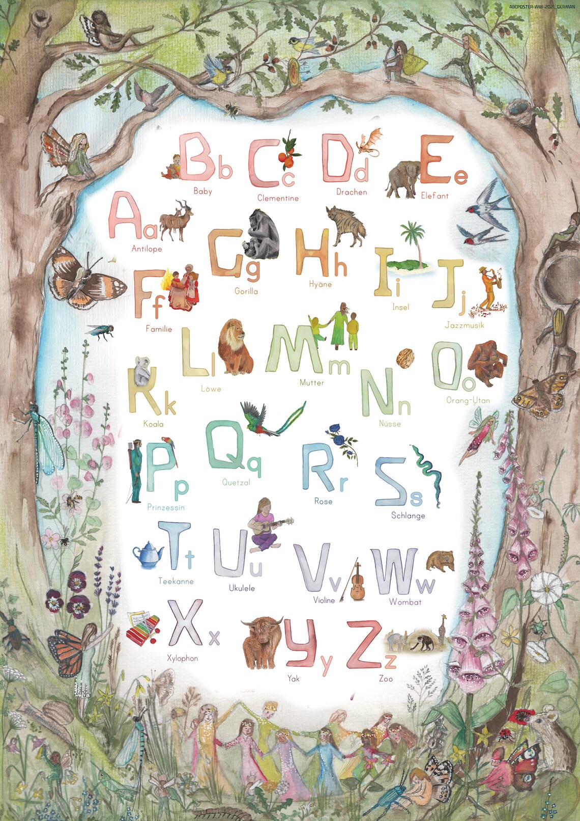 INTERNATIONAL ABC Poster -inspired by Waldorf Education, Perfect for ...
