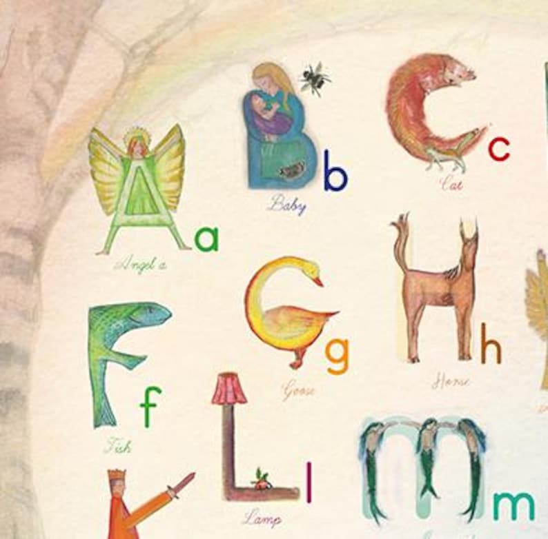 Wild Alphabet Poster - for Waldorf School and Homeschool. Letter ...