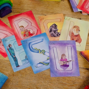 Alphabet Flash Cards, Rainbow Letters. Perfect for Waldorf ...
