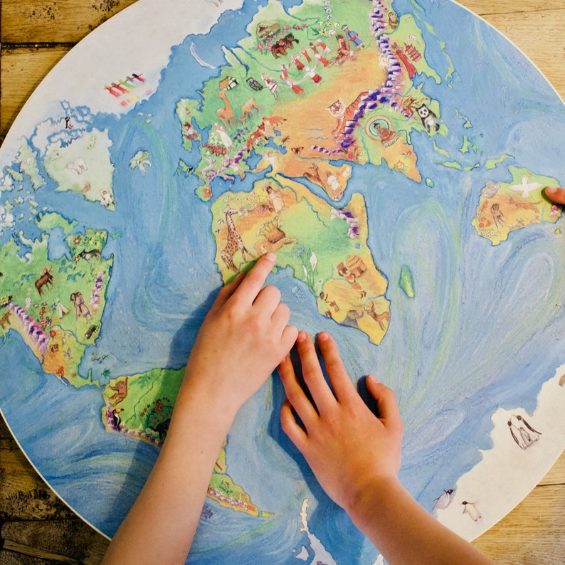 Wild World Map - Etsy