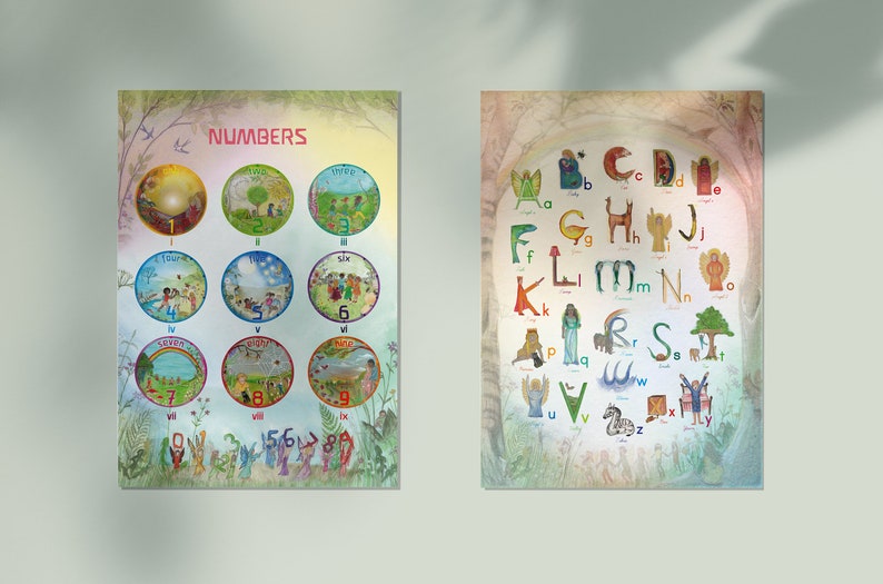Wild Numbers 0-9 Poster - for Waldorf School and Homeschool. Stress ...