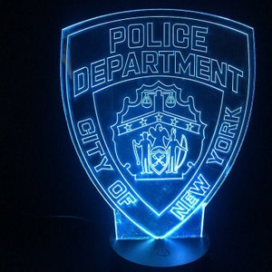 NYPD Police Gift Light - Best Police Gift - Color Changing Desk Light ...