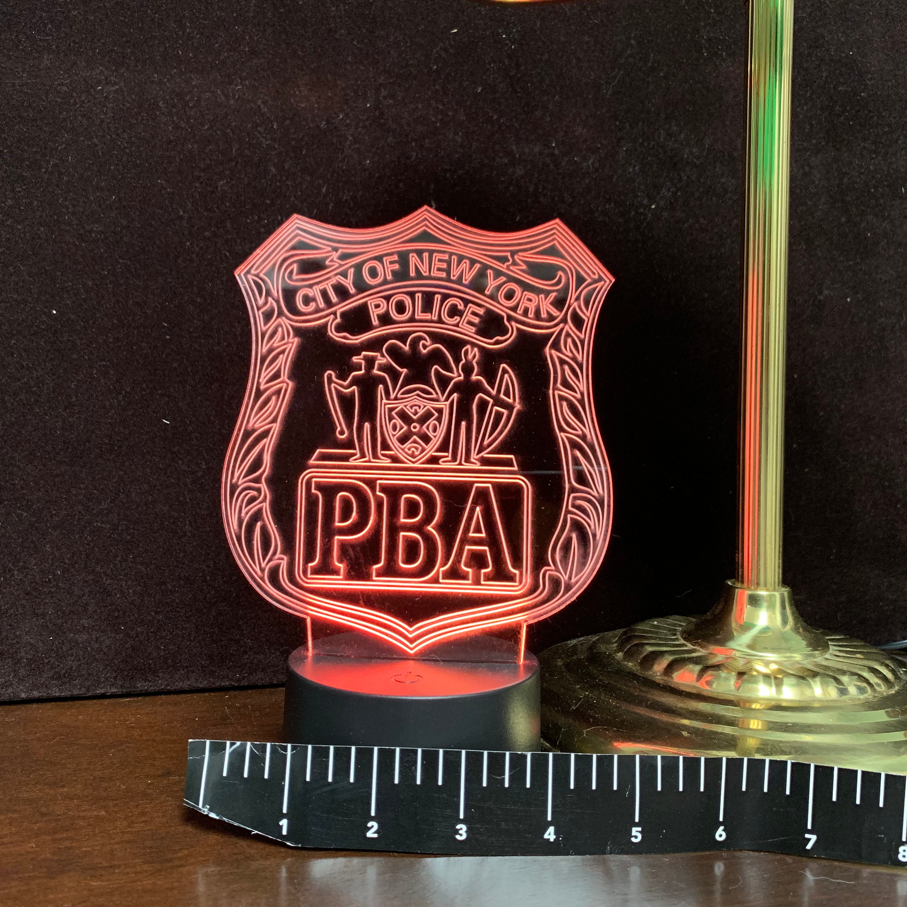 NYPD PBA Gift Light - Color Changing Desk Light - Select Design or ...