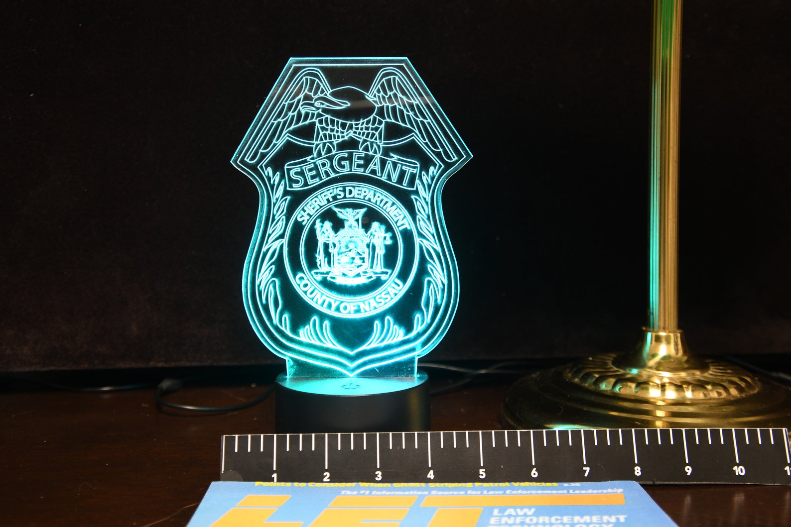 NYPD Nassau and Suffolk Police Sergeant Badge Gift Light Color Changing ...