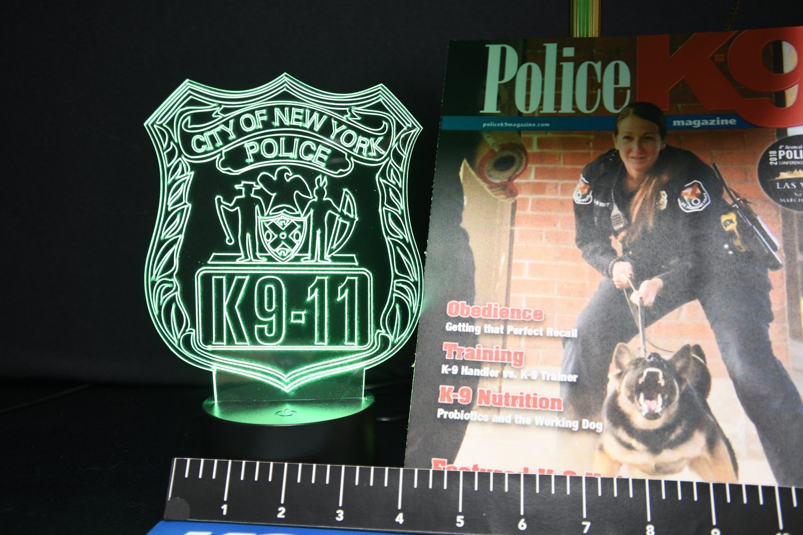 NYPD K9 Gift Light Color Changing Desk Light Select Design or Request ...