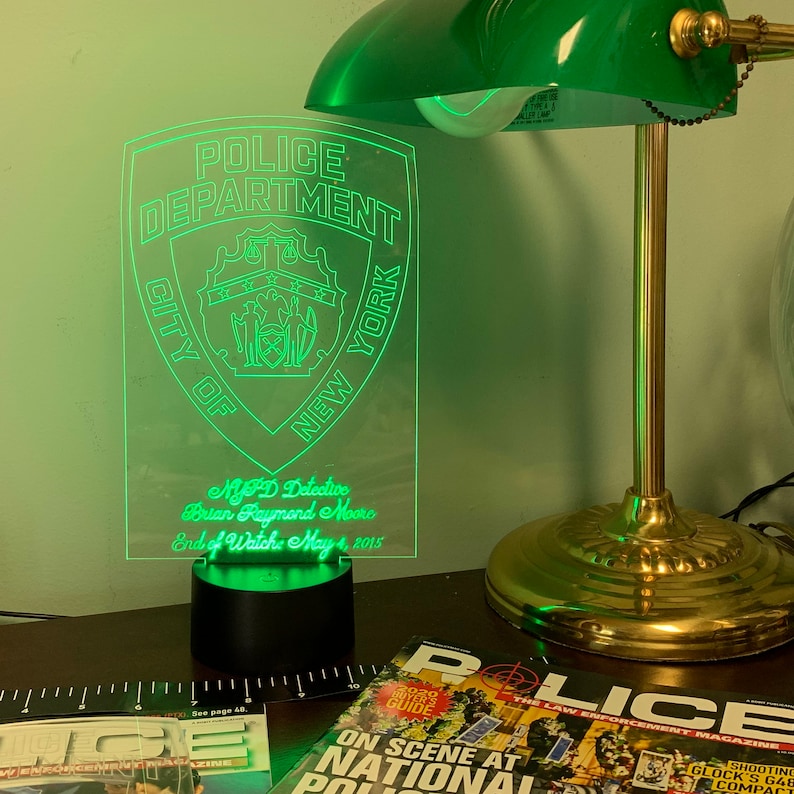 NYPD Police Gift Light Best Police Gift Color Changing | Etsy