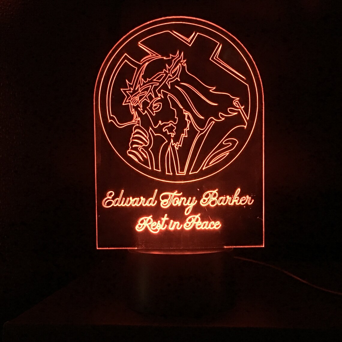 Jesus Christ Personalized Gift Lights Engraved Acrylic Color - Etsy