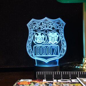 Port Authority Badge Gift Light - Changing Color - Etsy