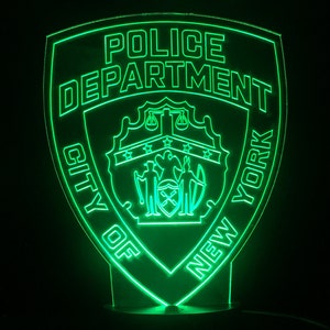 NYPD Police Gift Light - Best Police Gift - Color Changing Desk Light ...