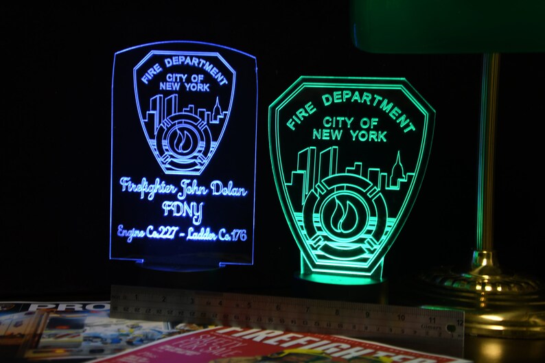 FDNY Personalized Badge With Numbers Gift Light Color - Etsy