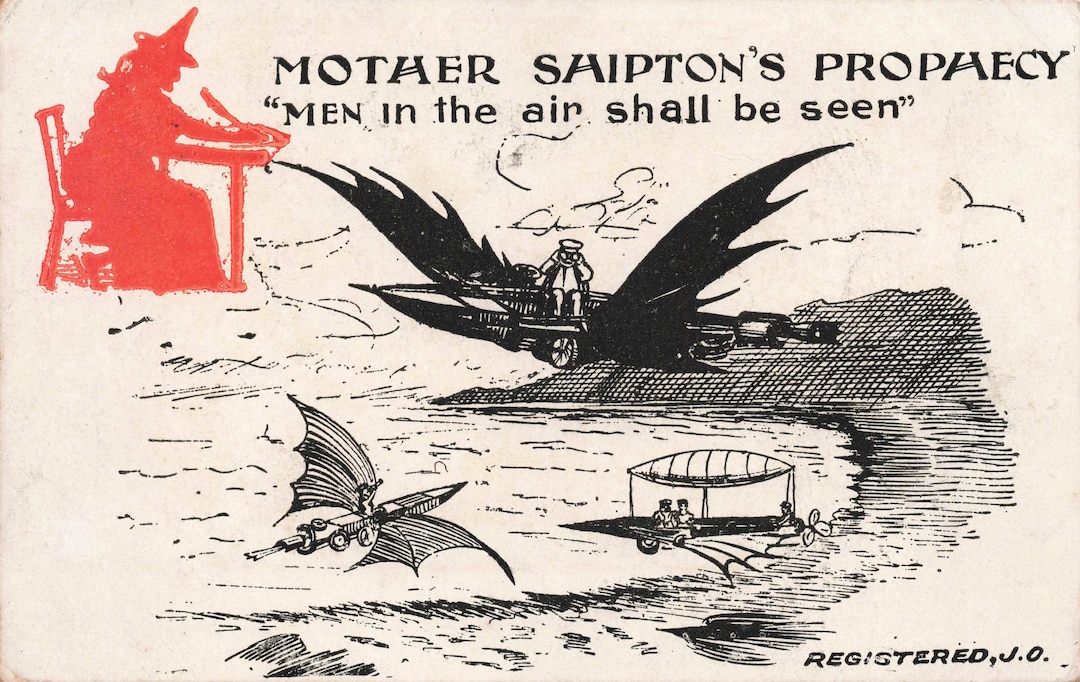 Mother Shipton Prophecy Men in the Air Sah Be Seen Vintage 1909 ...