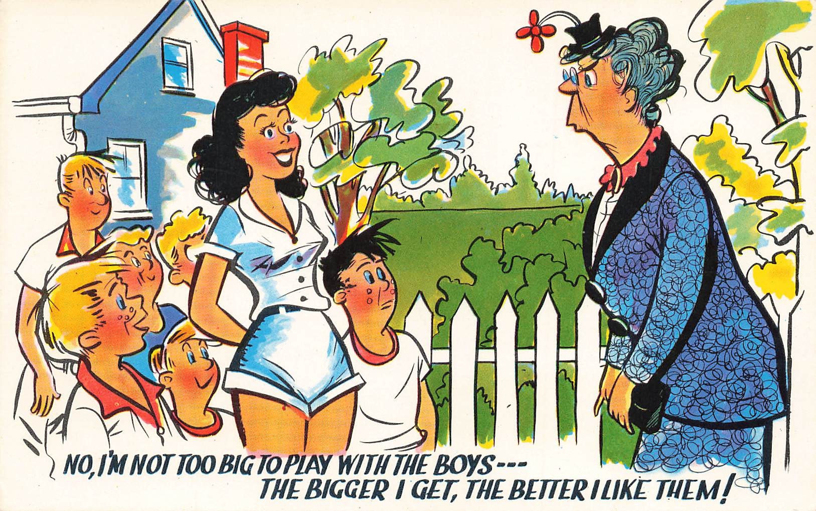 Saucy Seaside Postcard No I Am Not Too Old to Play With the Boys - Etsy