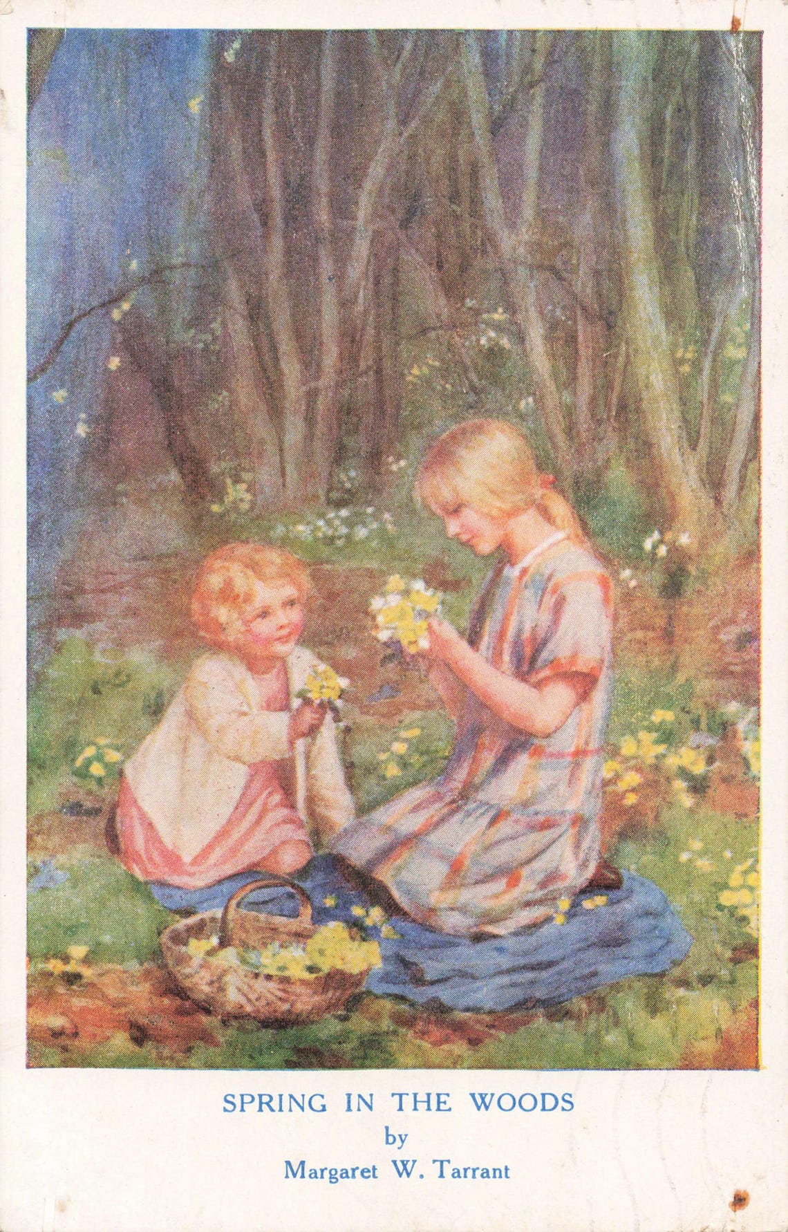 Margaret Tarrant Spring in the Woods Children Picking Flowers 1938 ...