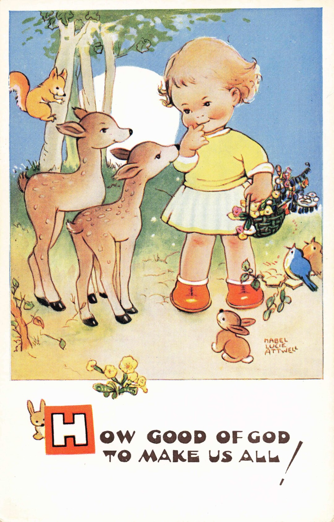 Mabel Lucie Attwell How Good of Gos to Make Us All Vintage Valentines ...