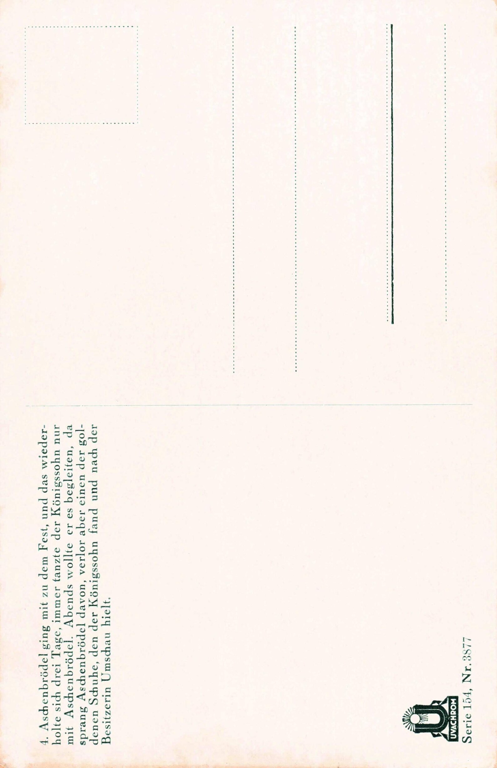 Cinderella Leaving the Ball Unused Vintage Postcard Brothers Grimm ...