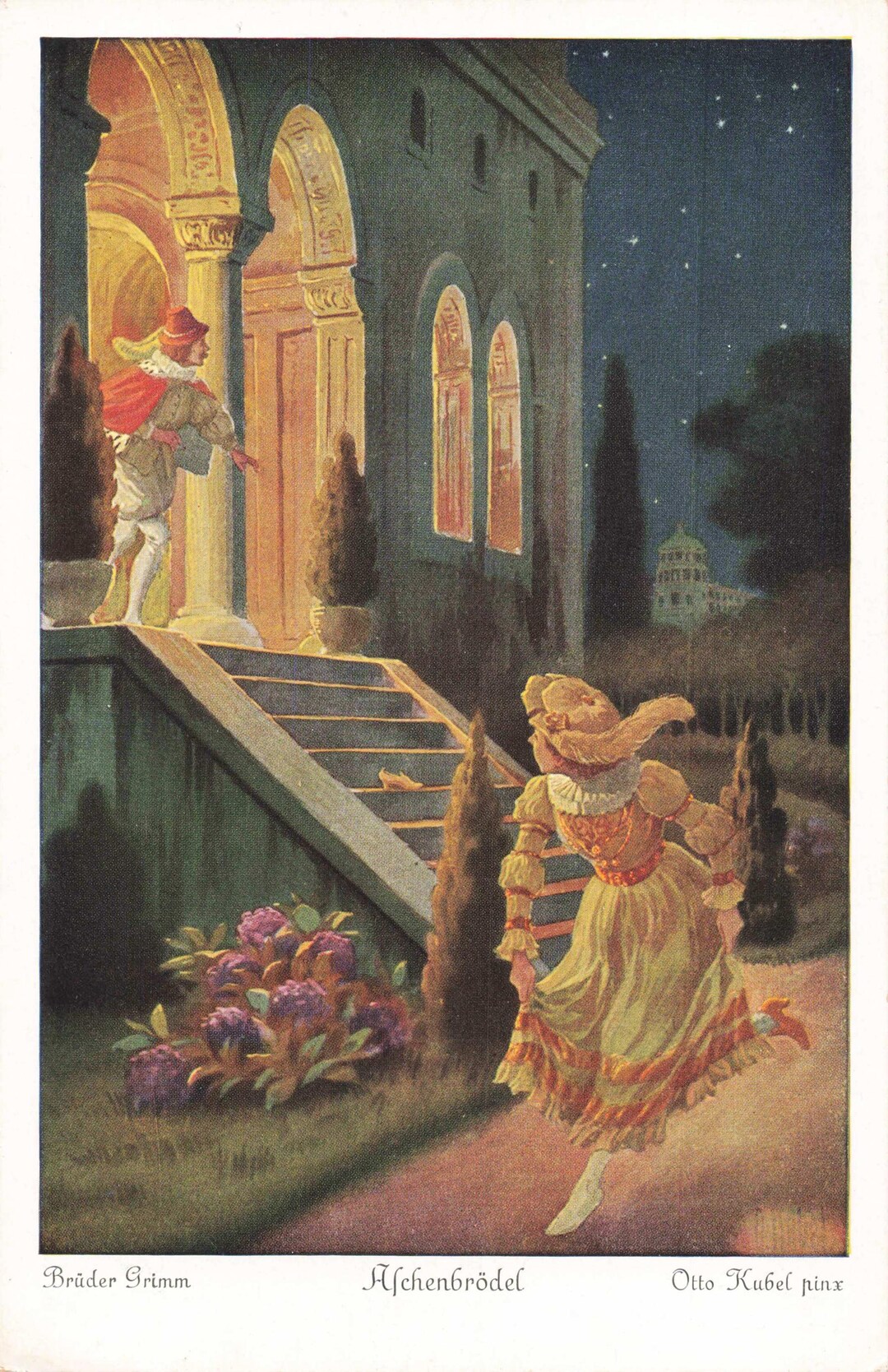 Cinderella Leaving the Ball Unused Vintage Postcard Brothers Grimm ...