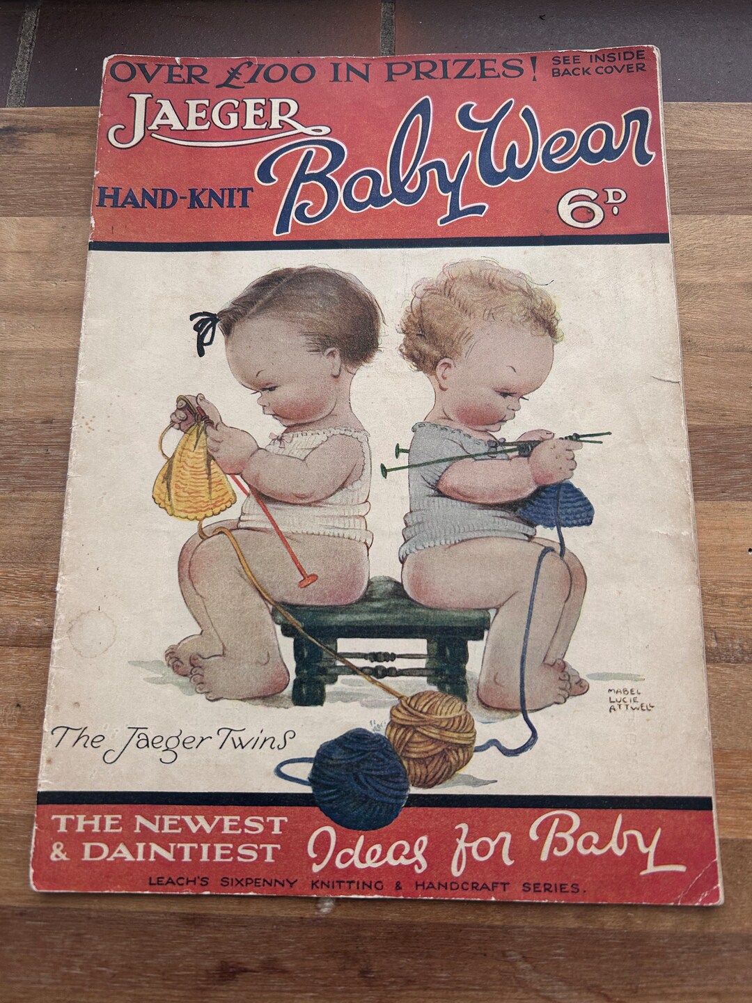 Mabel Lucie Attwell Jaeger Baby Knit Baby Wear Knitting Pattern Book ...