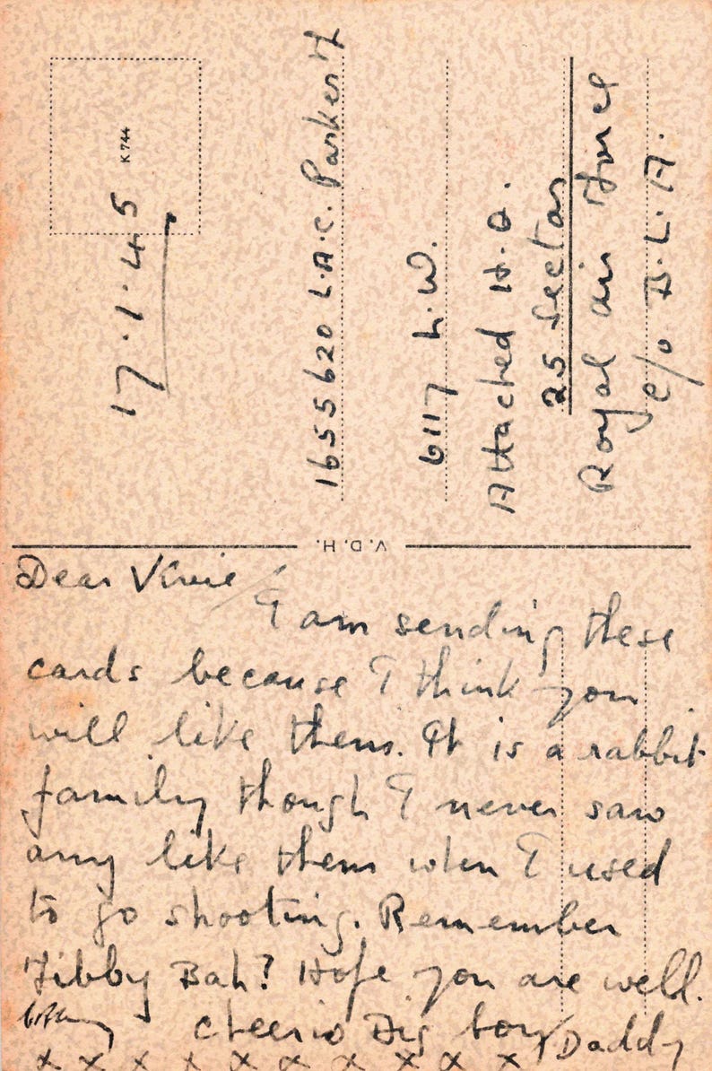 Group of Rabbits Playing on the Ice. Artist Freddie Langeler WW2 ...