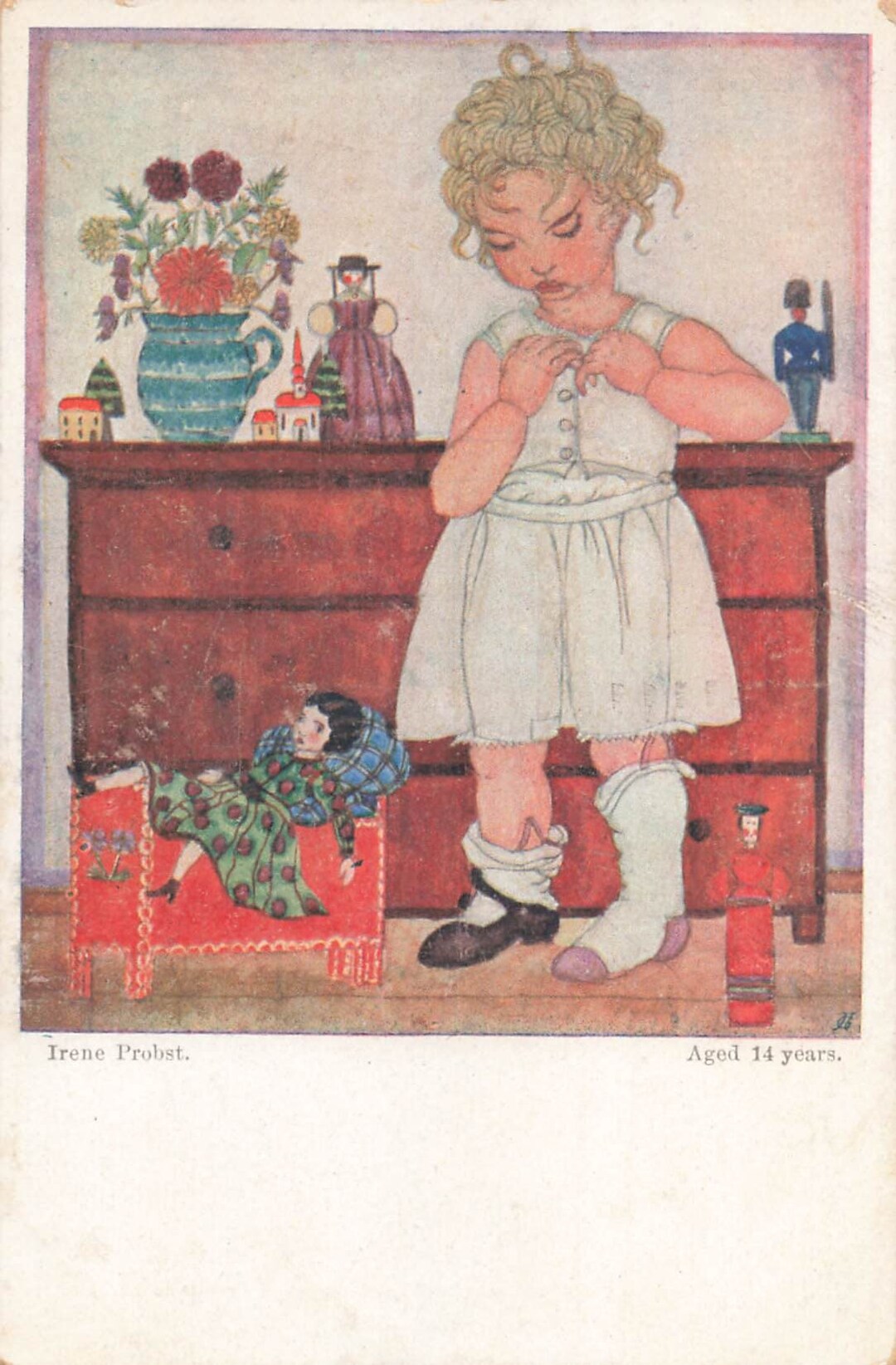 Artist Irene Probst Aged 14 Years Vintage 1929 Original Painted by an ...