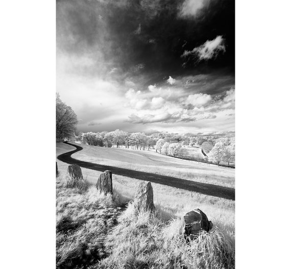 Black and White Landscape Photography B&W Home Decor Hudson | Etsy