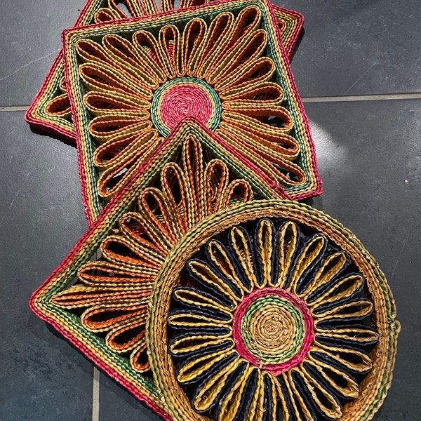 Straw Trivets - Etsy