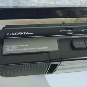 Vintage 80s Radio Cassette Player by Crown Japan Model Sz 270 - Etsy