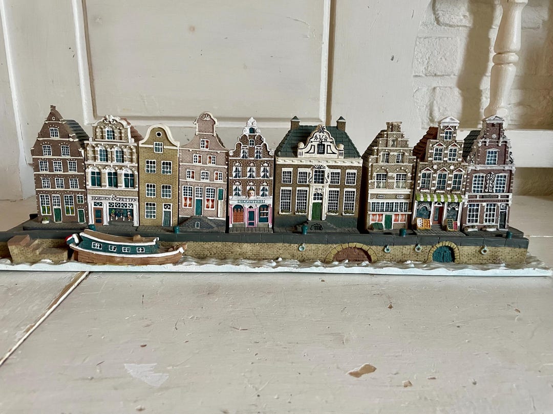 Complete Set of 9 Dutch Canal Houses and Stores Made From Polystone - Etsy