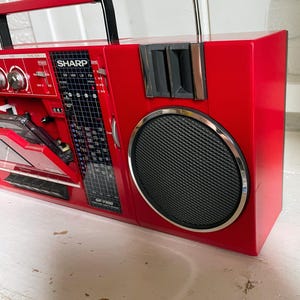 Rare Large 80s Sharp Boombox in Red, Radio Cassette, Type GF 7300 H - Etsy