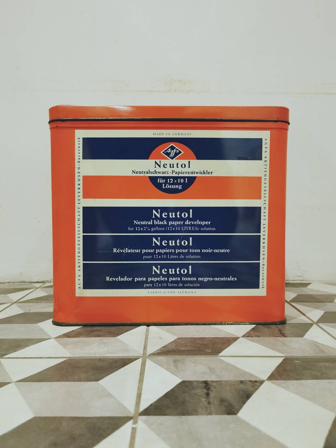 Vintage Large, Orange Store Can From Agfa, 1960s - Etsy