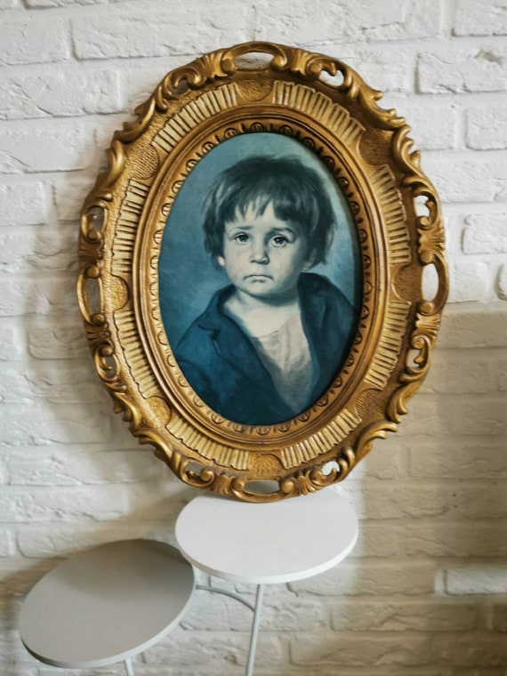 Gypsy Boy Crying Boy Boy With Tears 70s Framed Print by | Etsy