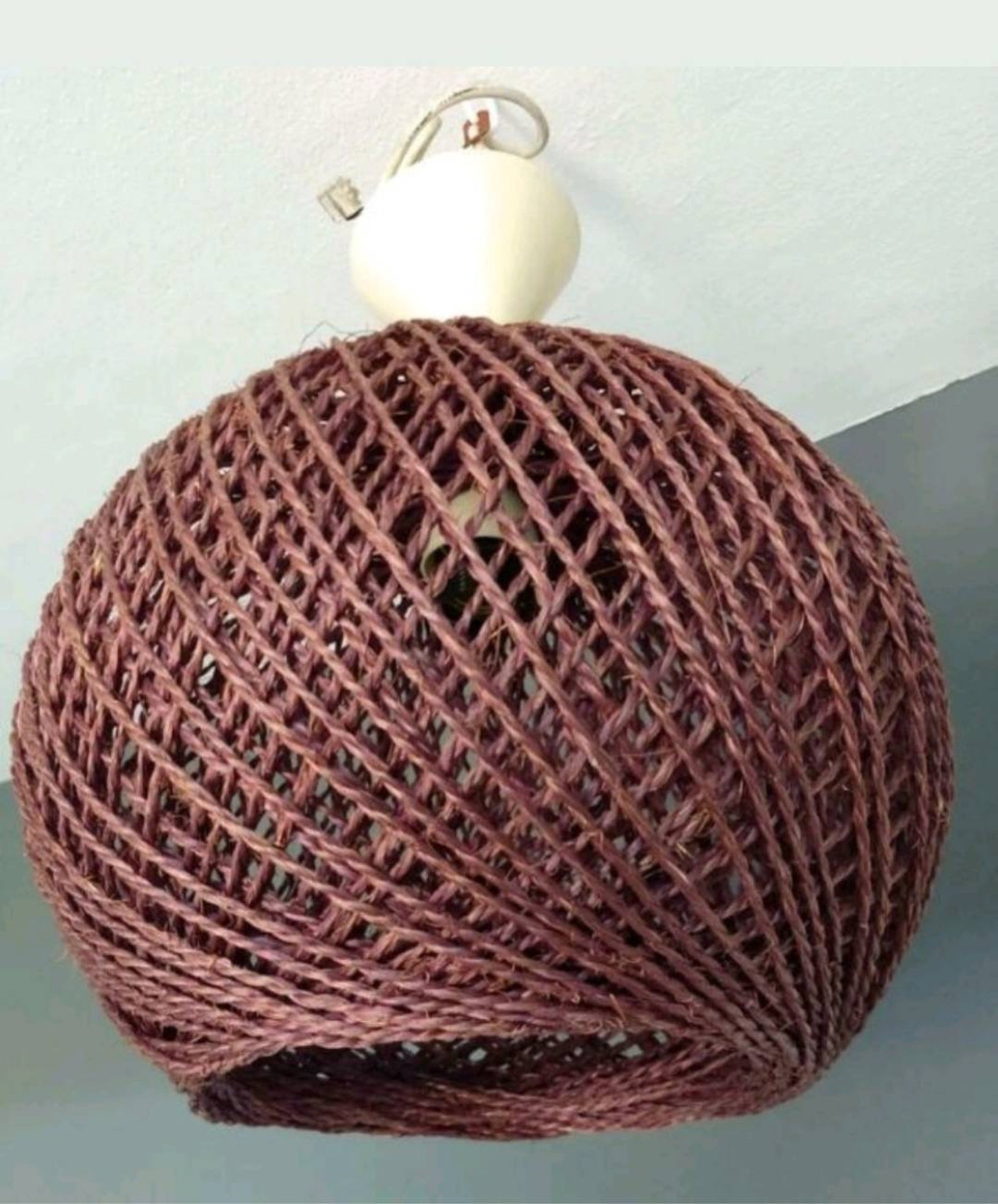 Vintage 1960s Pendant Rope Lamp Space Age Lamp - Etsy