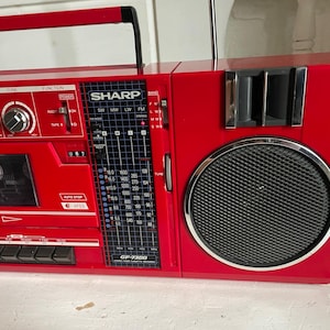 Rare Large 80s Sharp Boombox in Red, Radio Cassette, Type GF 7300 H - Etsy