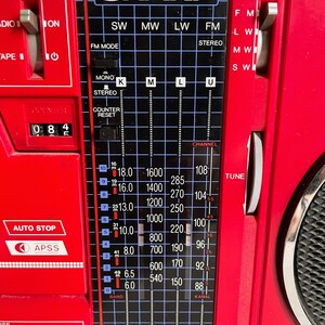 Rare Large 80s Sharp Boombox in Red, Radio Cassette, Type GF 7300 H - Etsy
