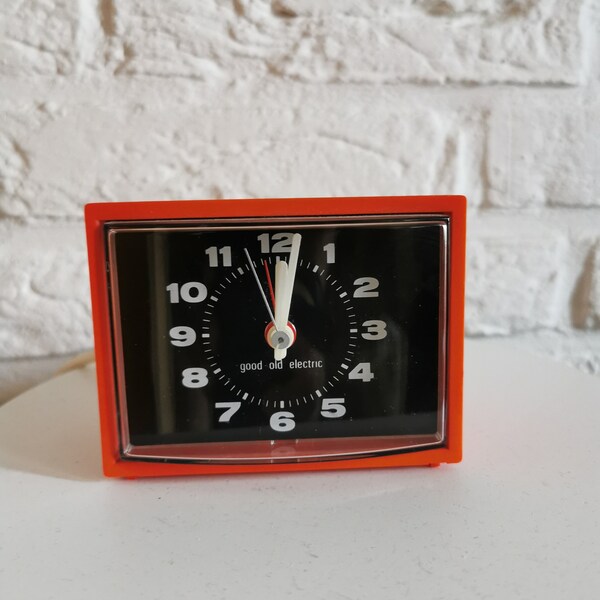 Orange Clock - Etsy