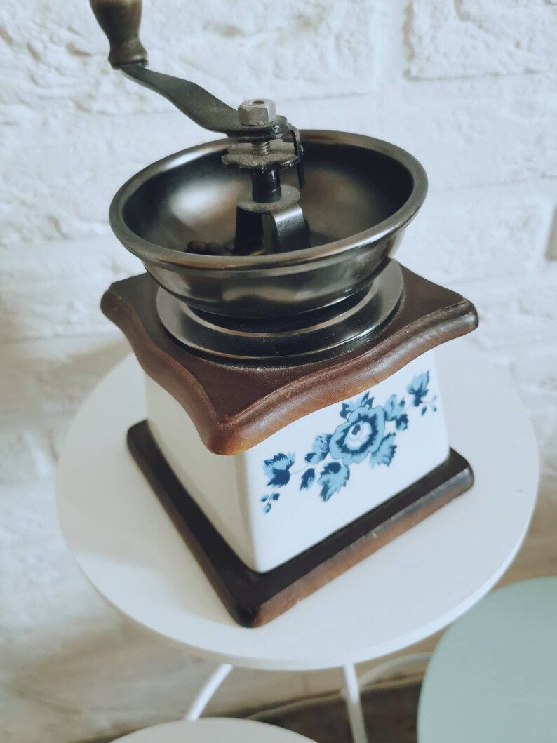 Vintage Little 70s Dutch Ceramic Delfts Blue Coffee Grinder - Etsy