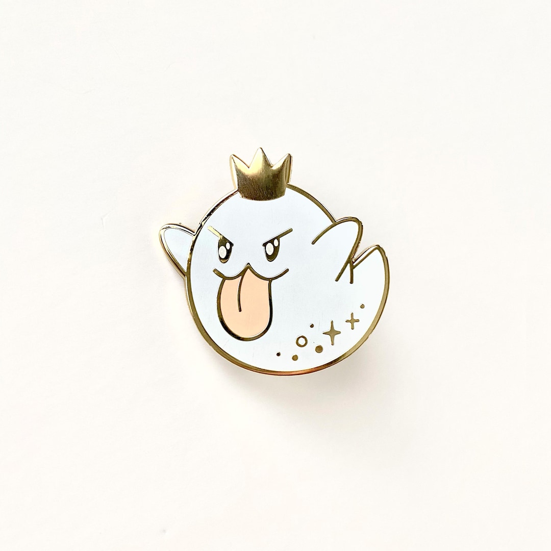 Ghosting King Pin | King Boo Gold Hard Enamel Pin - Cute Ghost - Mario ...