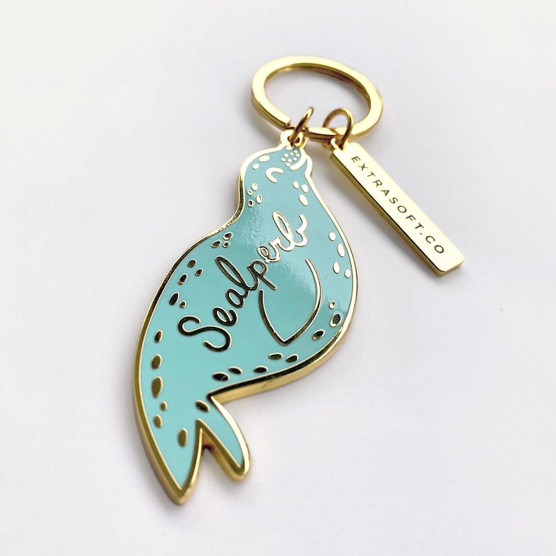 Gold Leaf Keychain | Plant Charm, Metal Keyring, New Home Gift, Simple ...