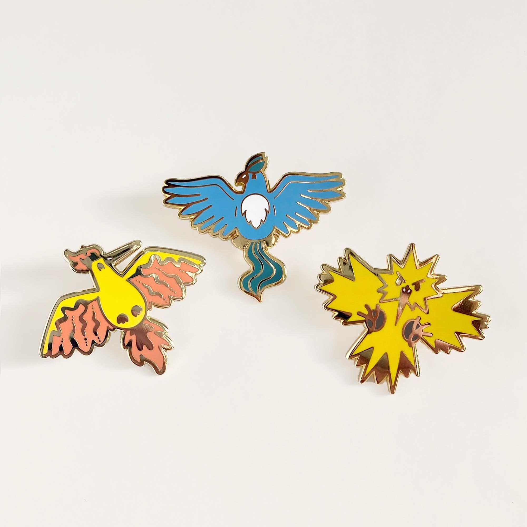 Legendary Birds Pin Set Pokemon Gold Hard Enamel Pins Lapel | Etsy