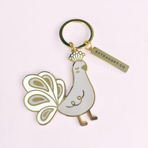 Gold Leaf Keychain | Plant Charm, Metal Keyring, New Home Gift, Simple ...